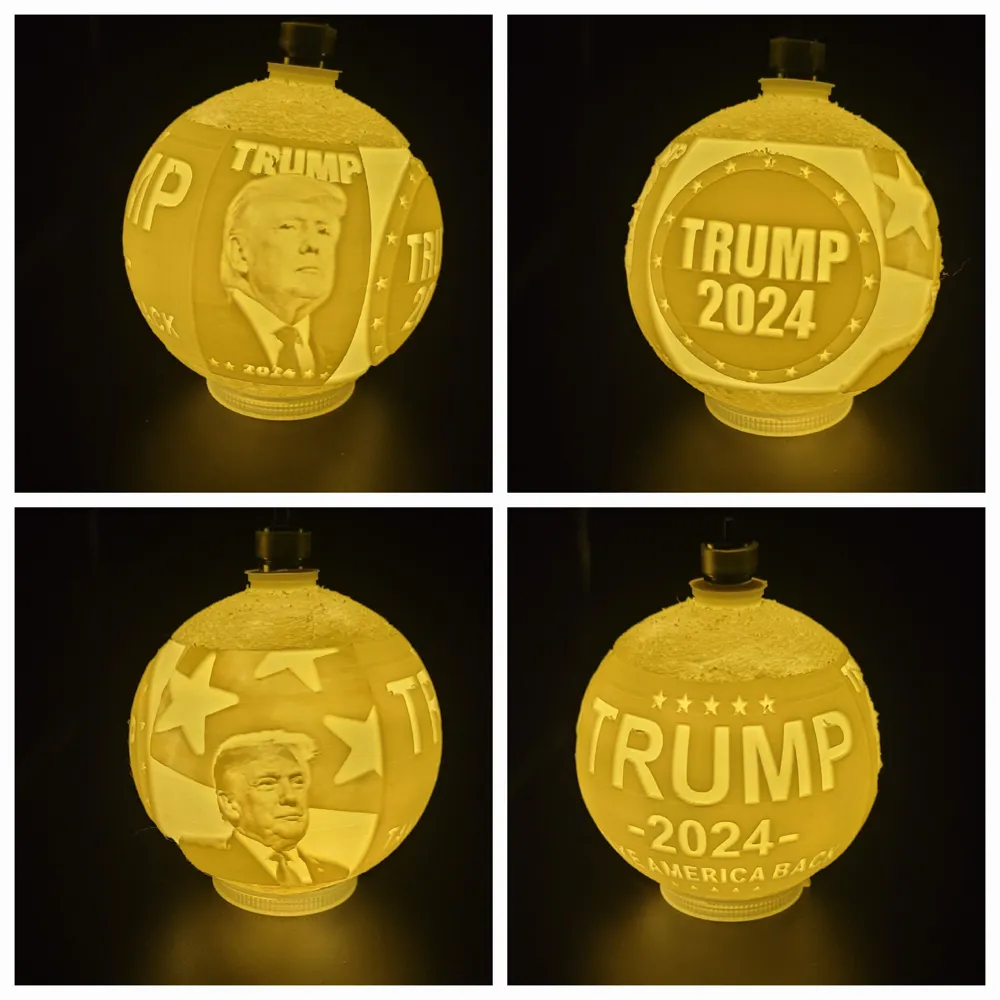 Trump Lithophane Christmas Ornament by Galactic Prints MakerWorld ...