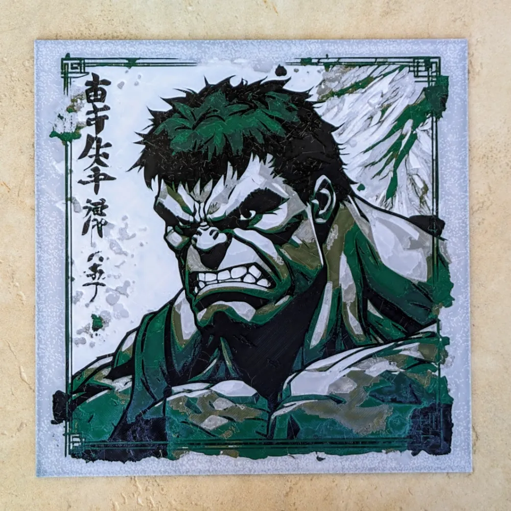 Hulk Japanese Woodblock by Kierkus - MakerWorld