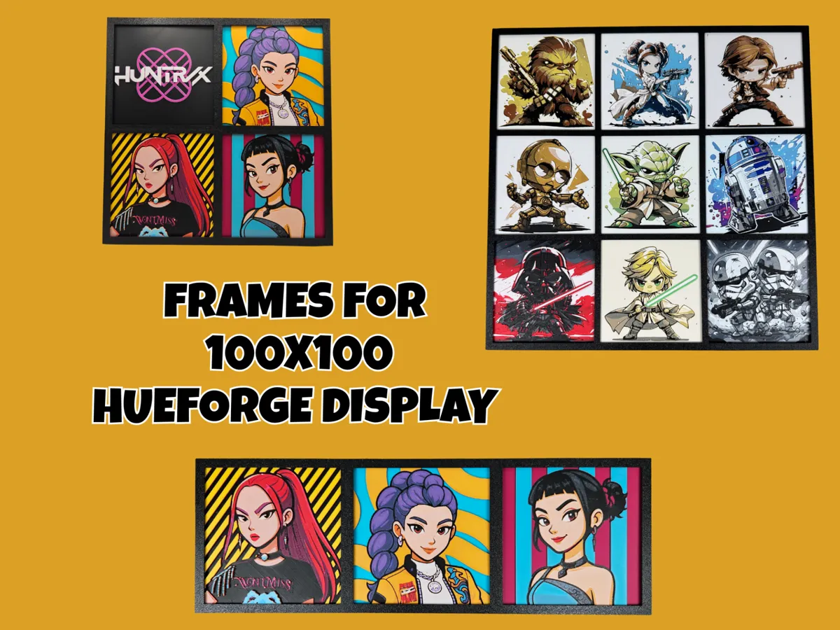 100x100 Hueforge Joined Multipanel Frames by Canadian Gamer MakerWorld ...