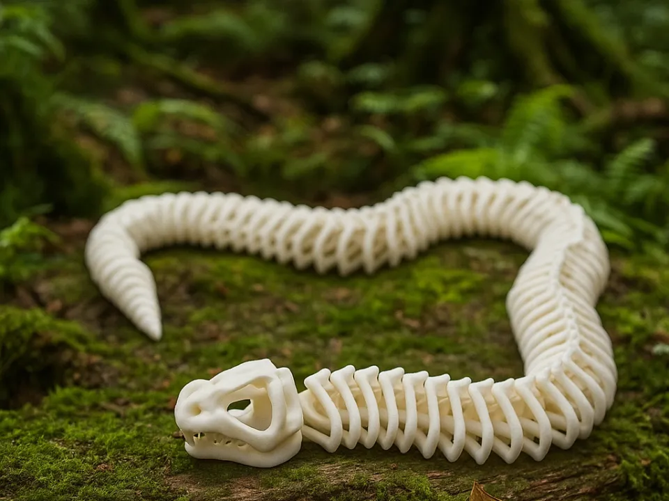 Articulated Snake Skeleton Toy – Flexible Model by Fleximania ...