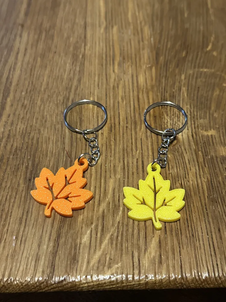 Leaf keychain - Free 3D Print Model - MakerWorld
