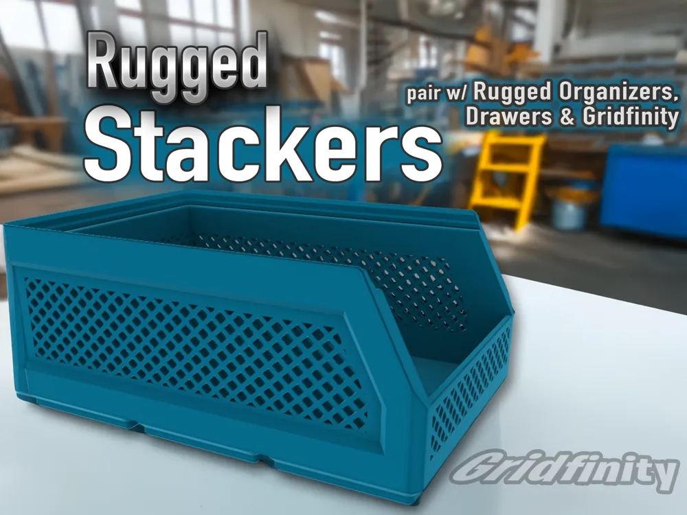 Rugged Stackers - Gridfinity Storage Bins by K2_Kevin - MakerWorld