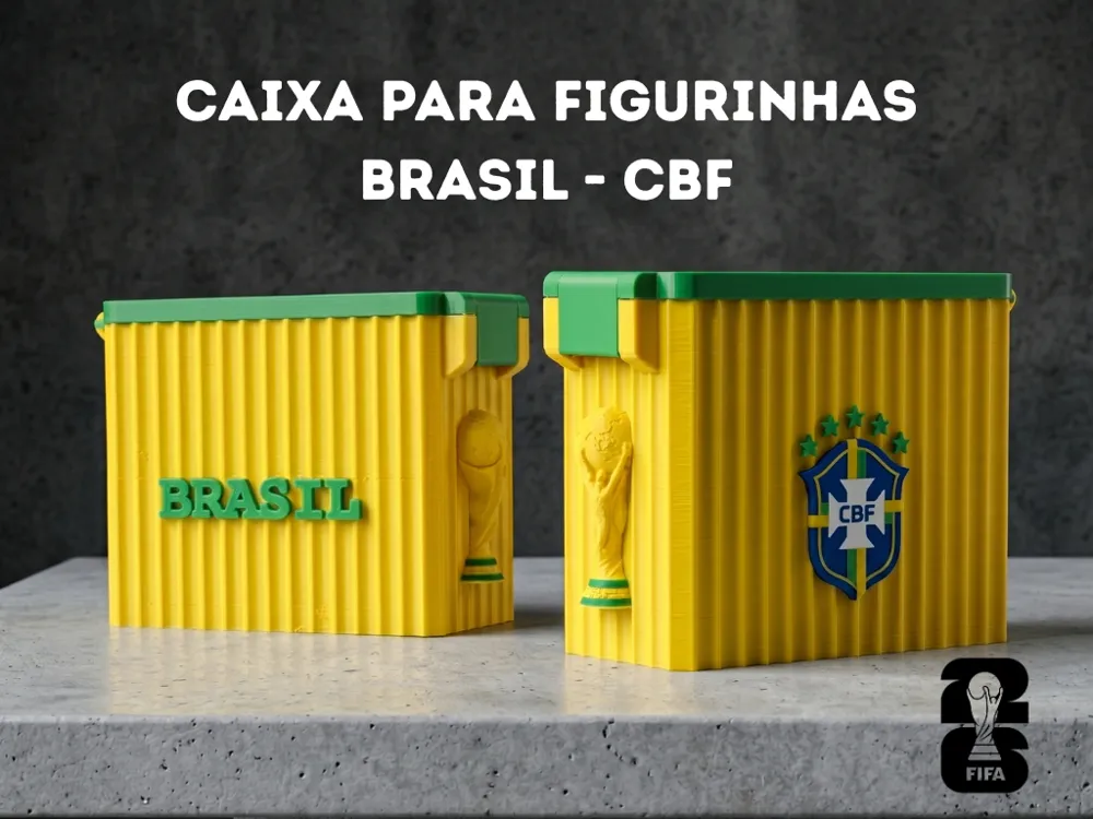 Sticker Box for 2026 World Cup Album CBF - Free 3D Print Model - MakerWorld