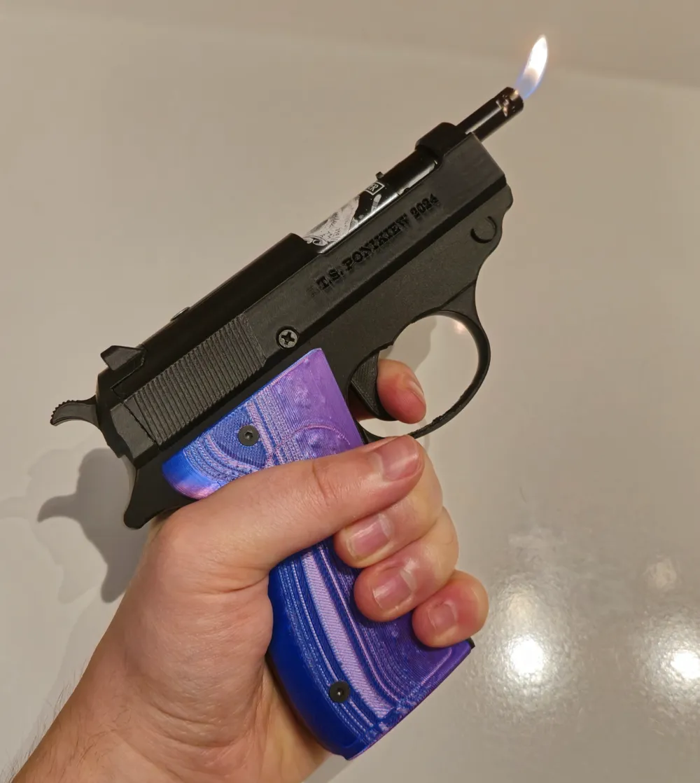 Clipper Lighter Gun Walther P38 - Free 3D Print Model - MakerWorld