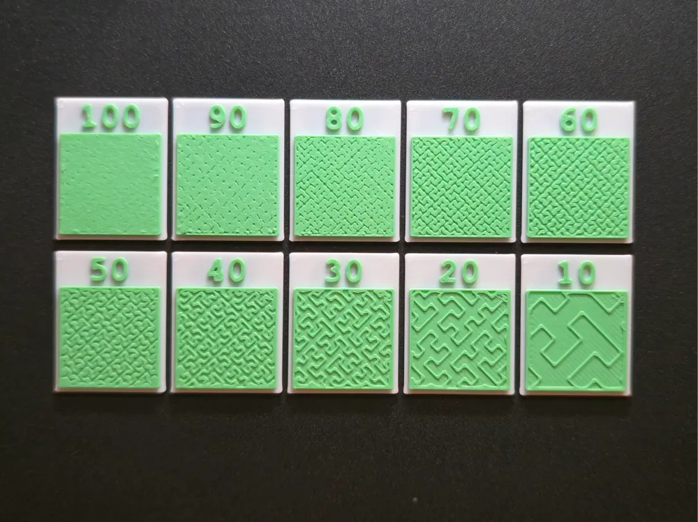 Top Surface Density Test (All Patterns) - Free 3D Print Model - MakerWorld