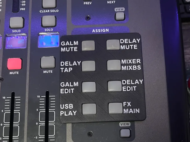Overlay programable buttons for the X32 Compact - Free 3D Print Model ...