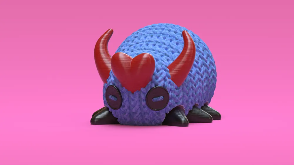 Knit Love Bug by The inked Oak MakerWorld: Download Free 3D Models