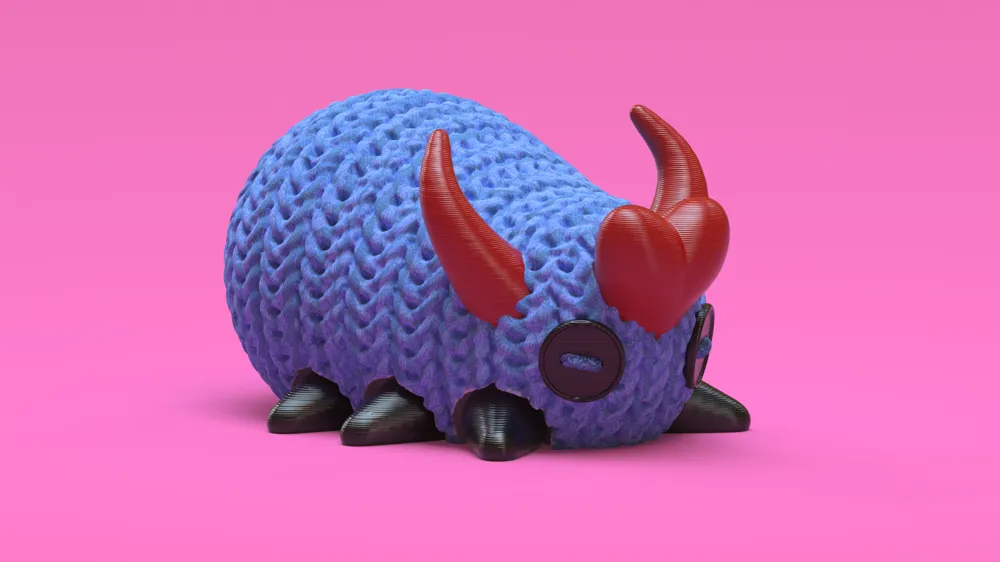 Knit Love Bug by The inked Oak MakerWorld: Download Free 3D Models