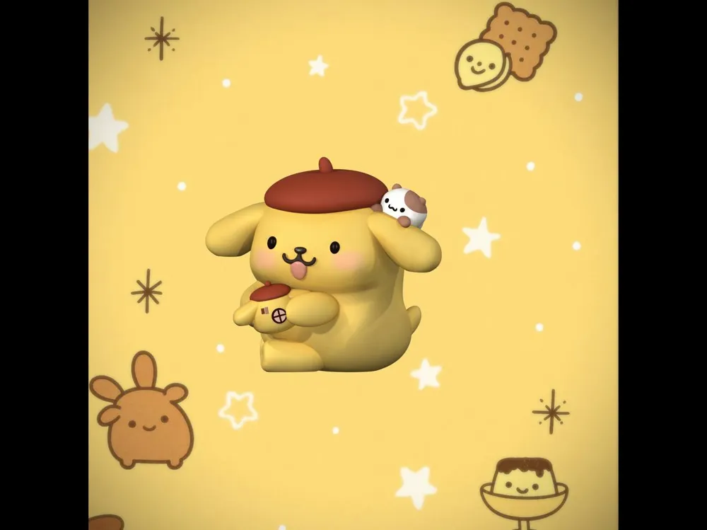 Pompompurin Pose 3 - Free 3D Print Model - MakerWorld