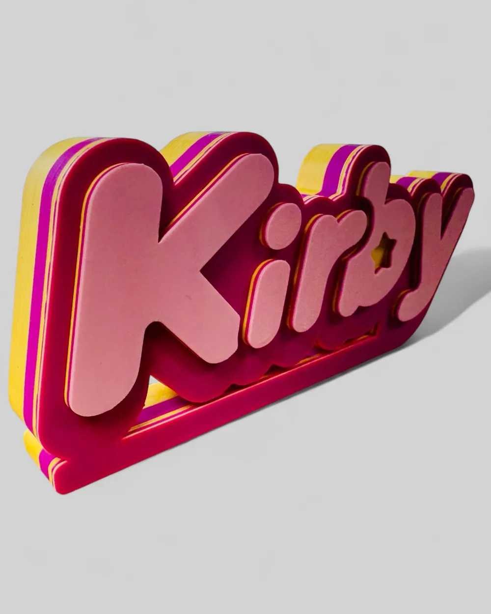 Kirby Logo Display Freestanding by GoronenDruck MakerWorld: Download ...