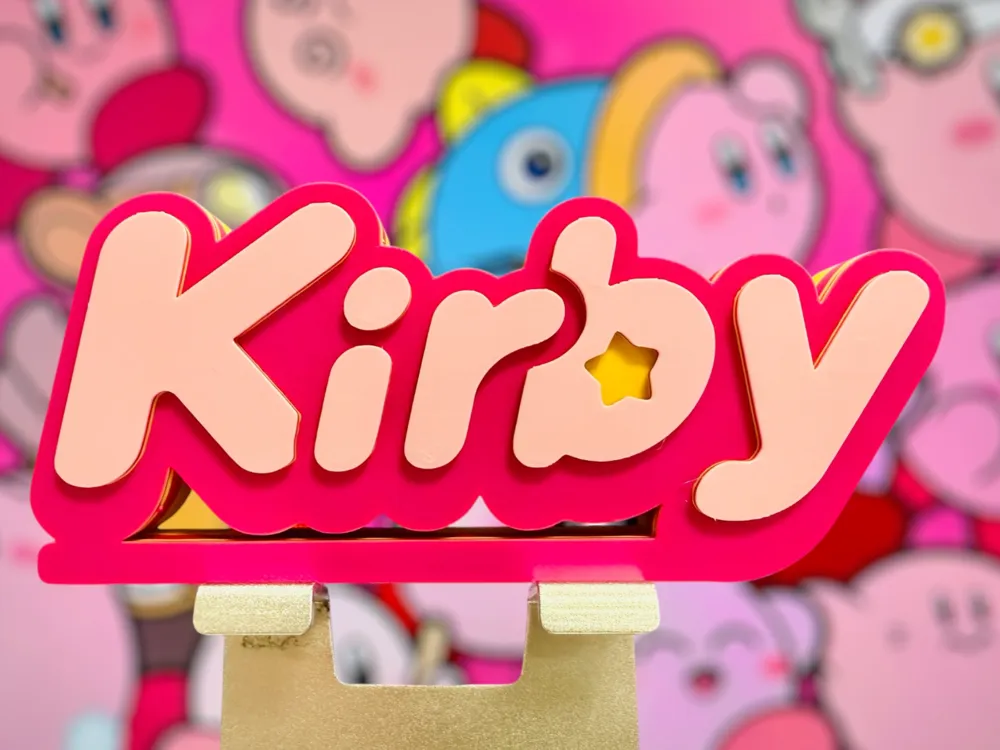 Kirby Logo Display Freestanding by GoronenDruck MakerWorld: Download ...