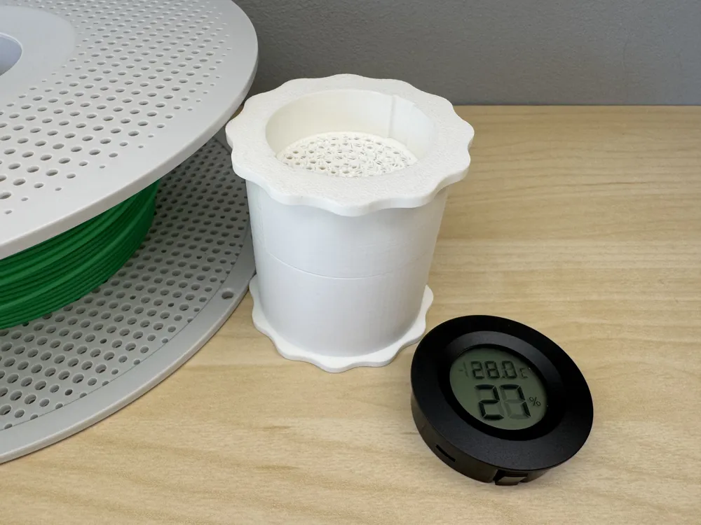 Bambu Filament Hygrometer Spool Desiccant Box - Free 3D Print Model - MakerWorld