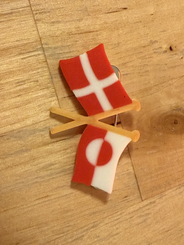 Denmark/Greenland pin - Free 3D Print Model - MakerWorld