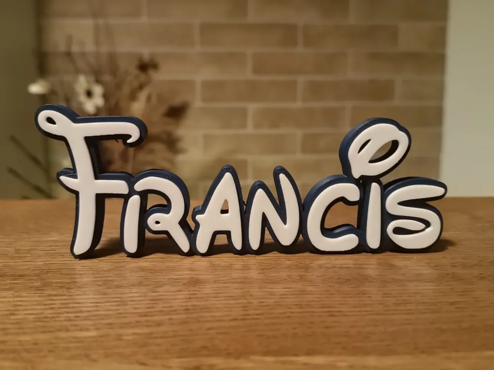 Francis Name Disney Font - Free 3D Print Model - MakerWorld