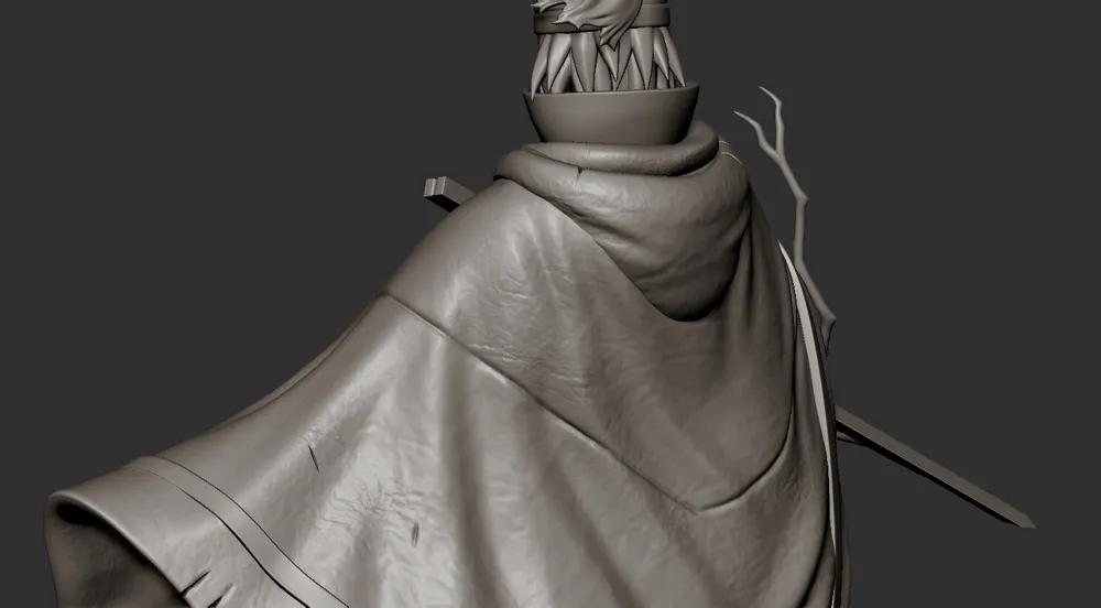 Naruto Sasuke Cape Sword Full Form 3D Figure Display Stand 3D Printed ...