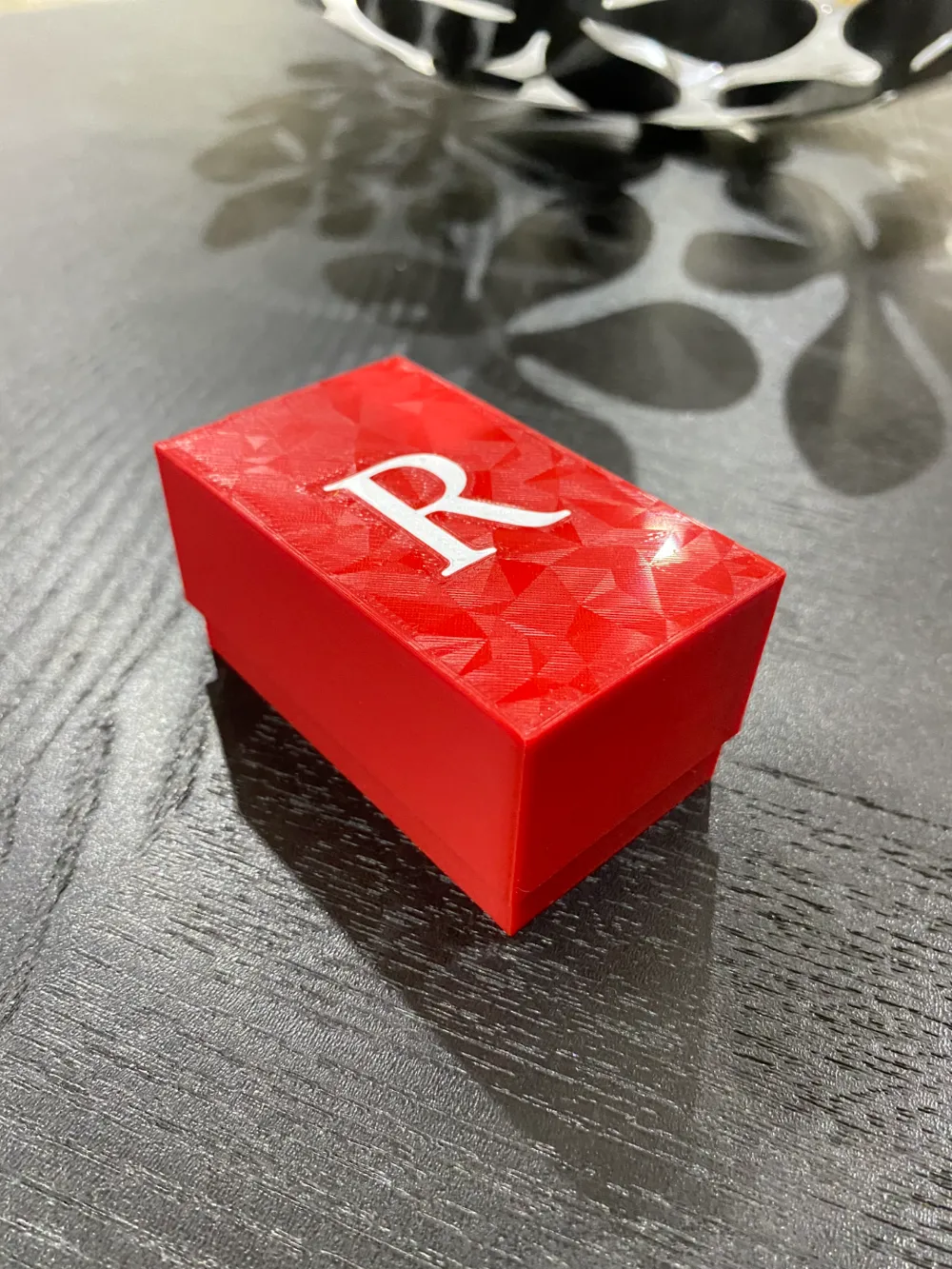 Ring Box With Customisable Text, Overlapping Lid by thoughtFloor ...
