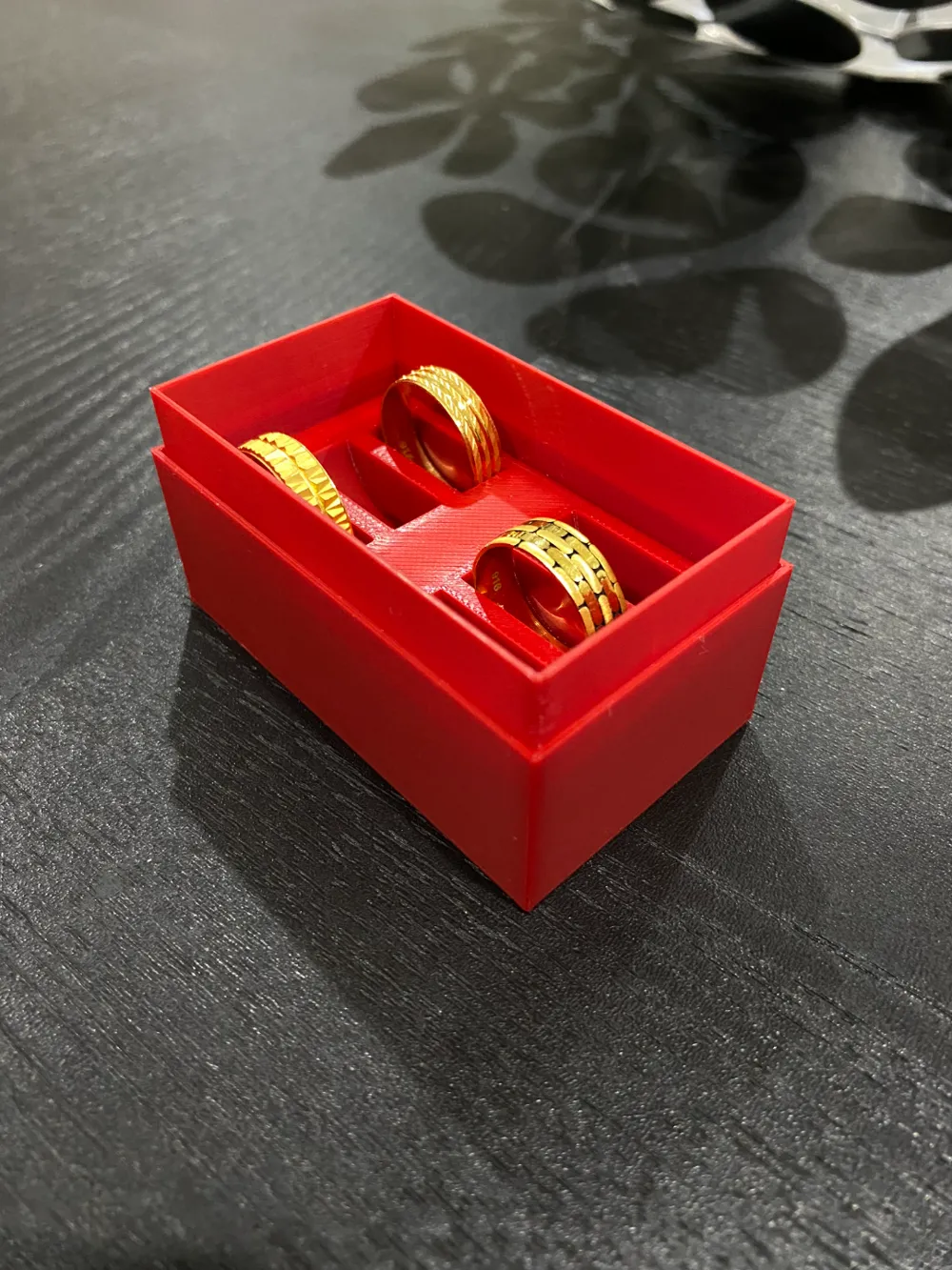 Ring Box With Customisable Text, Overlapping Lid by thoughtFloor ...