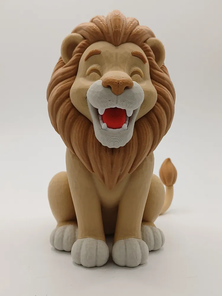Happy Lion – Multi-Part Decorative Figure - Free 3D Print Model ...