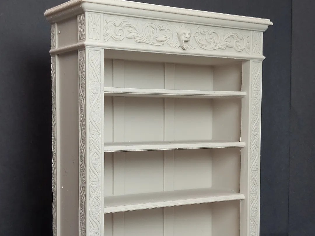 Miniature Victorian Carved Bookcase - Free 3D Print Model - MakerWorld