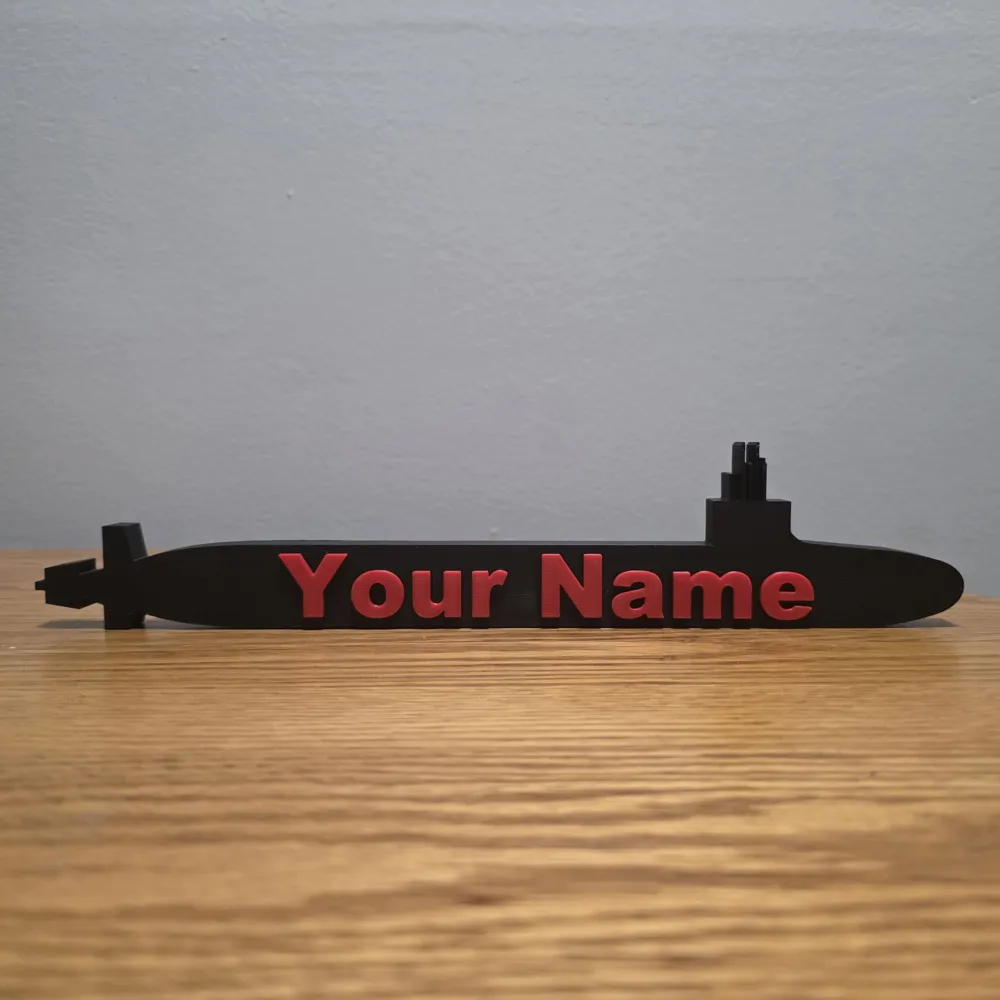 Submarine Name Tag - Free 3D Print Model - MakerWorld