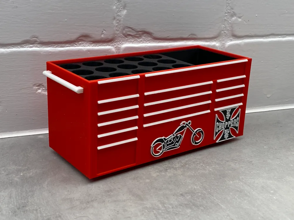 Wcc Motorcycles Desk Workbench Toolbox Pen holder by Mrtk1970 - MakerWorld