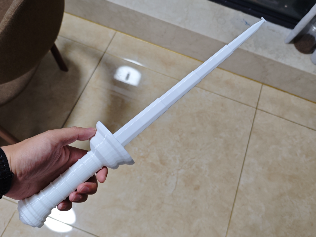 Round sword retractable sword no supports one-click easy printing print ...