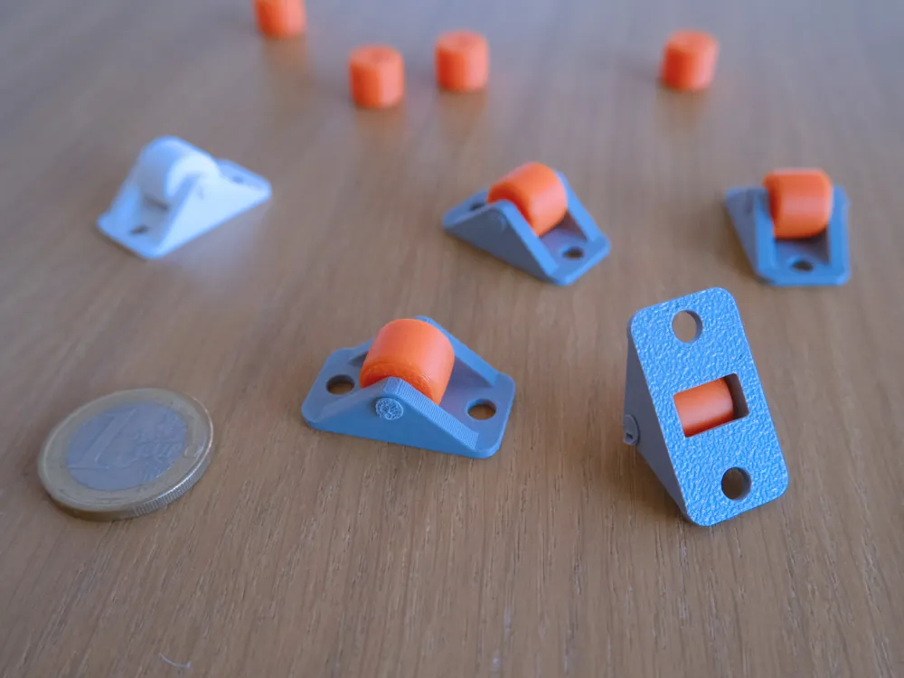 Mini Linear Cart Wheels / Casters - No hardware - Free 3D Print Model ...