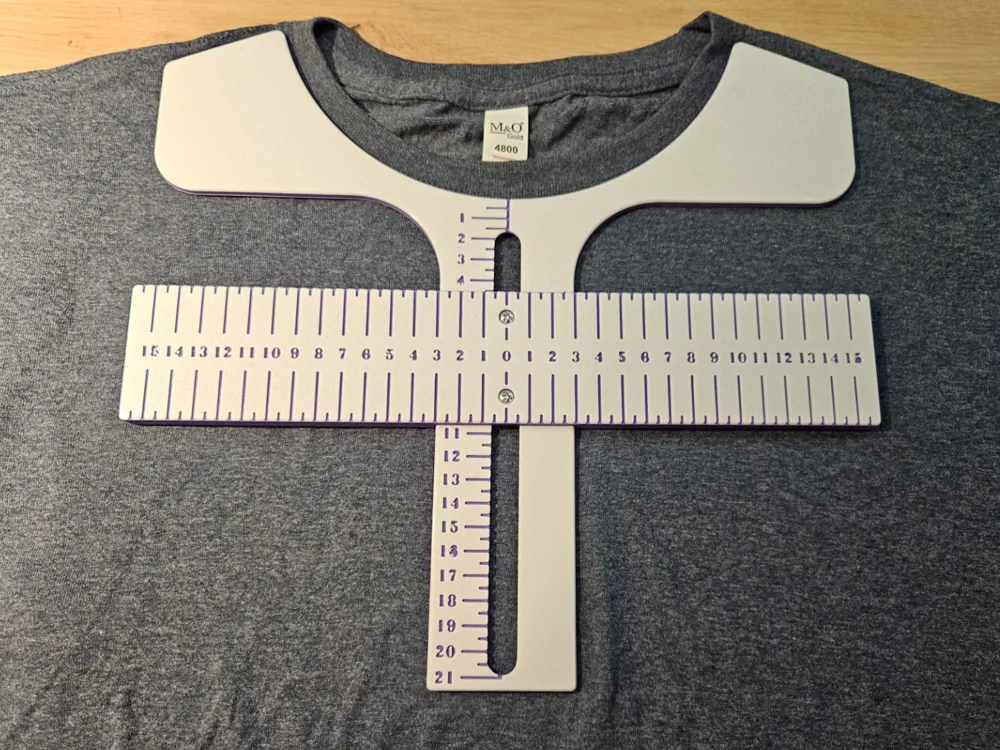 T-Shirt Sliding Ruler for DTF/HTV - Free 3D Print Model - MakerWorld