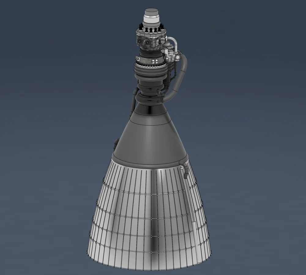 SpaceX Raptor 3 Vacuum Rocket Engine 1/10th scale by CrazyJ - MakerWorld