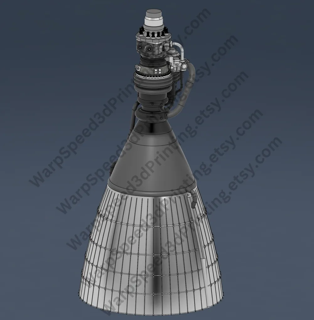SpaceX Raptor 3 Vacuum Rocket Engine 1/10th scale by CrazyJ MakerWorld ...