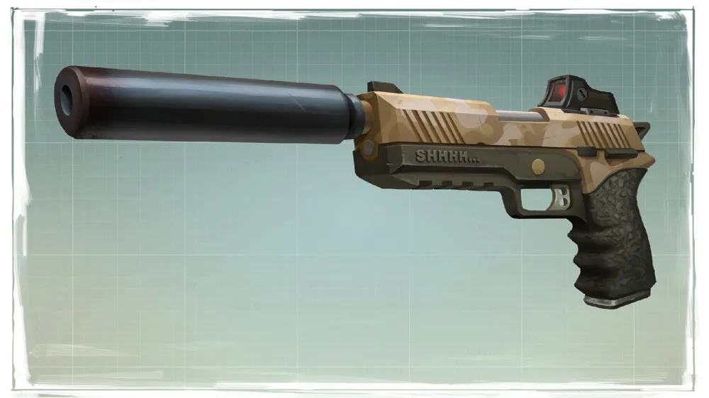 Fortnite Suppressed Pistol - Free 3D Print Model - MakerWorld