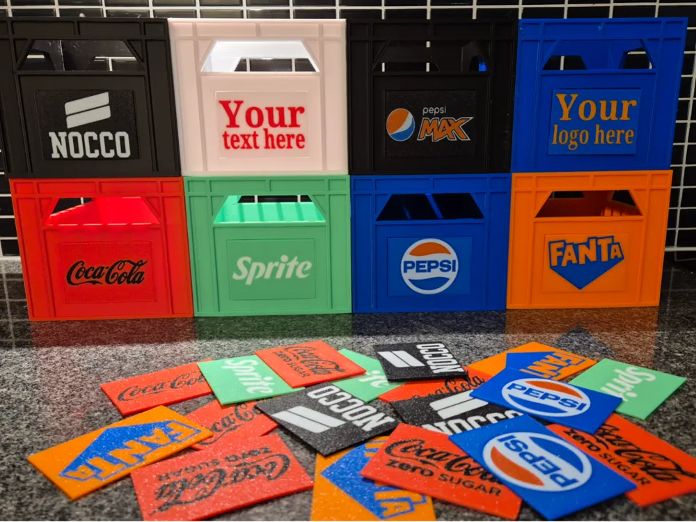 Slim Can Crate 4 cans – Swap Signs – Customizable by Lenteh MakerWorld ...