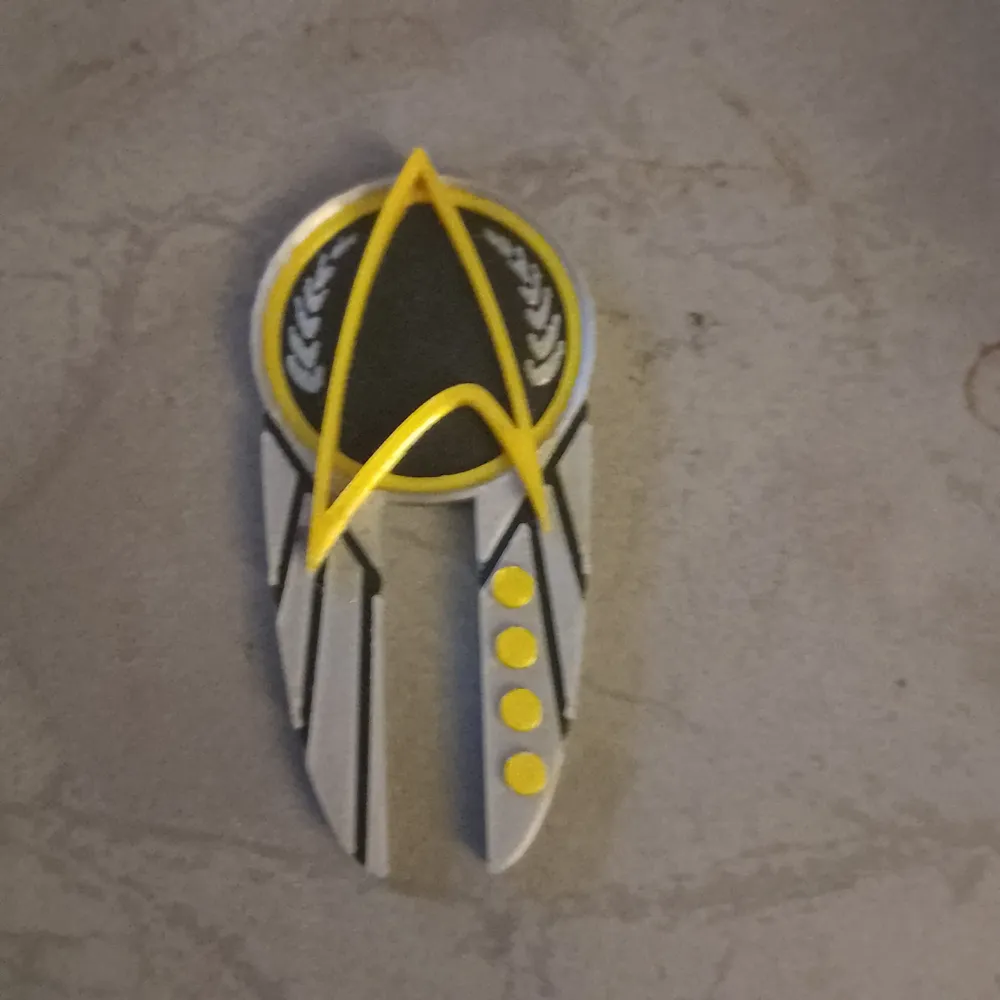 Star Trek Starfleet Academy Badge Captain WIP - Free 3D Print Model ...