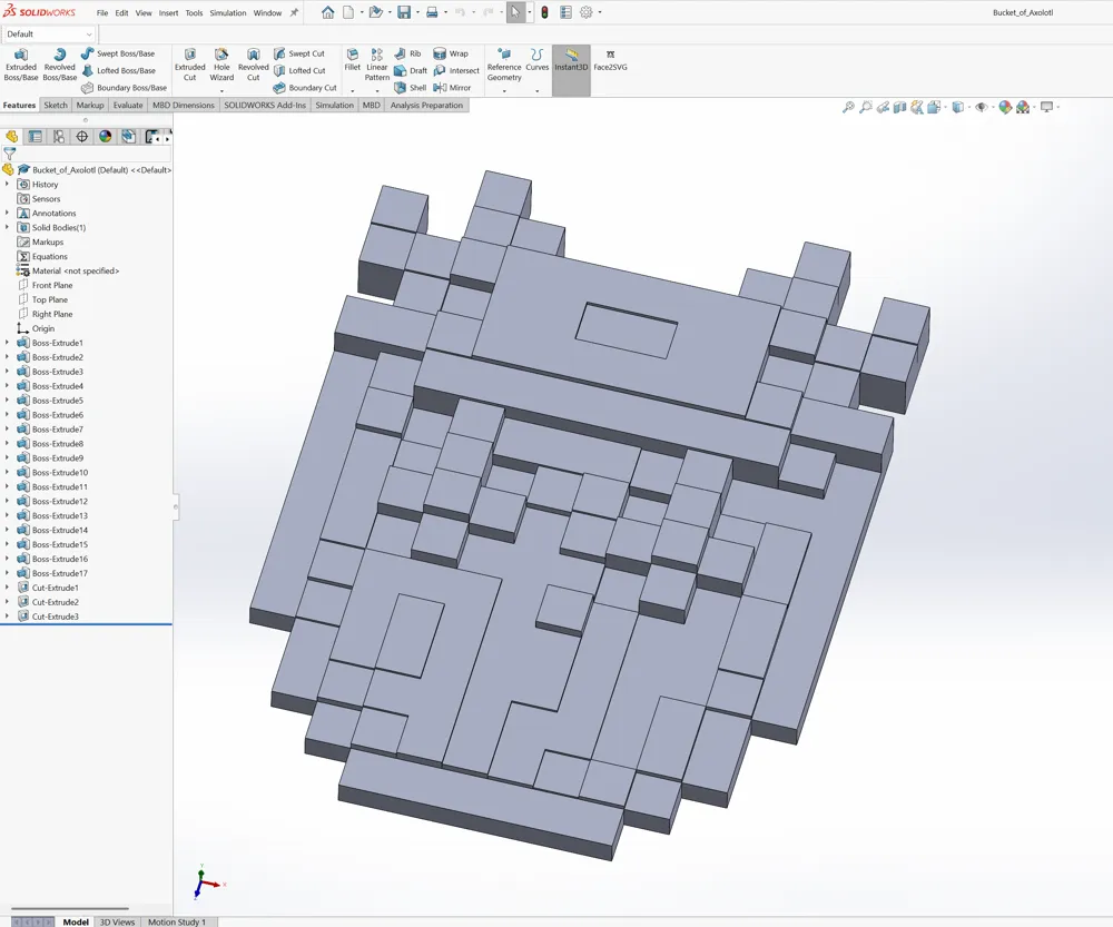 Axolotl Bucket - Minecraft Item Frame by jongoodfeller MakerWorld ...