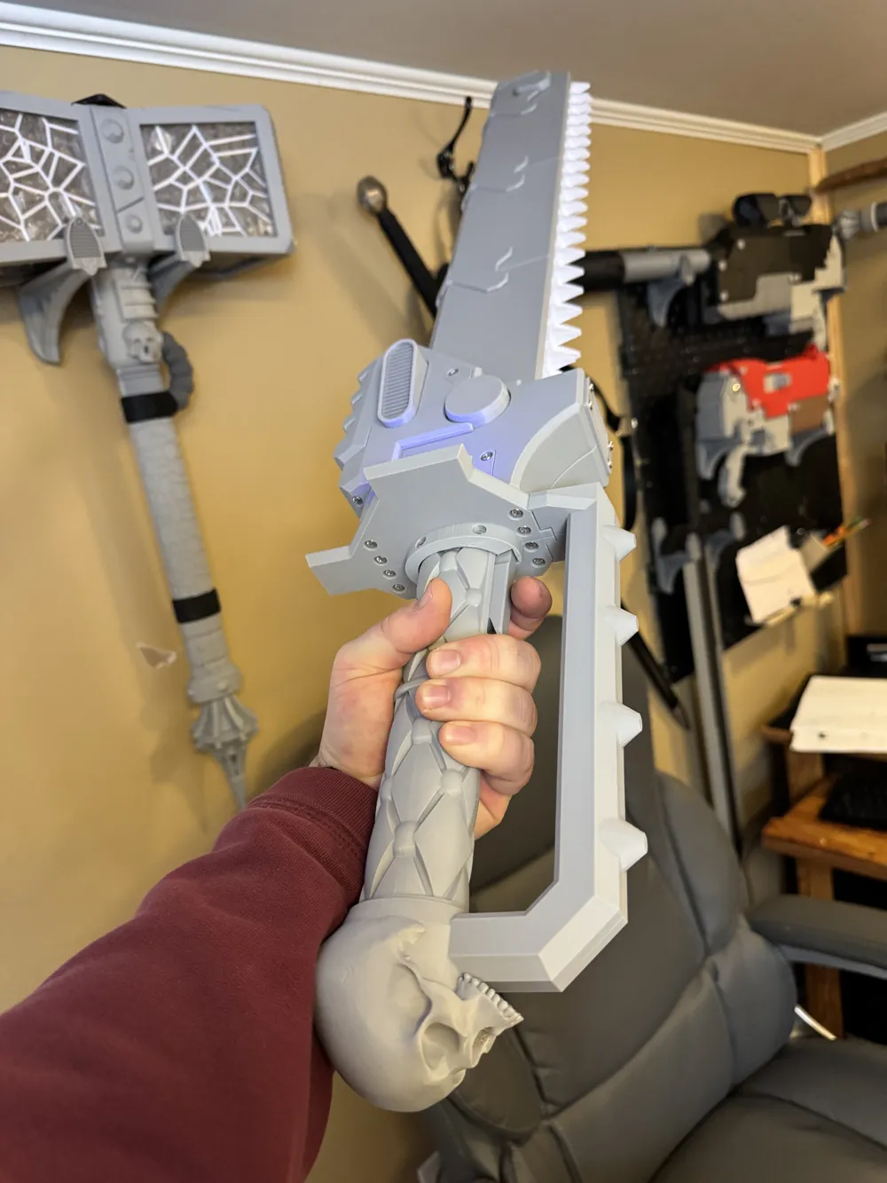 Grimdark Chainsword Mk.3 -90cm Mechanized prop v.2 - Free 3D Print ...
