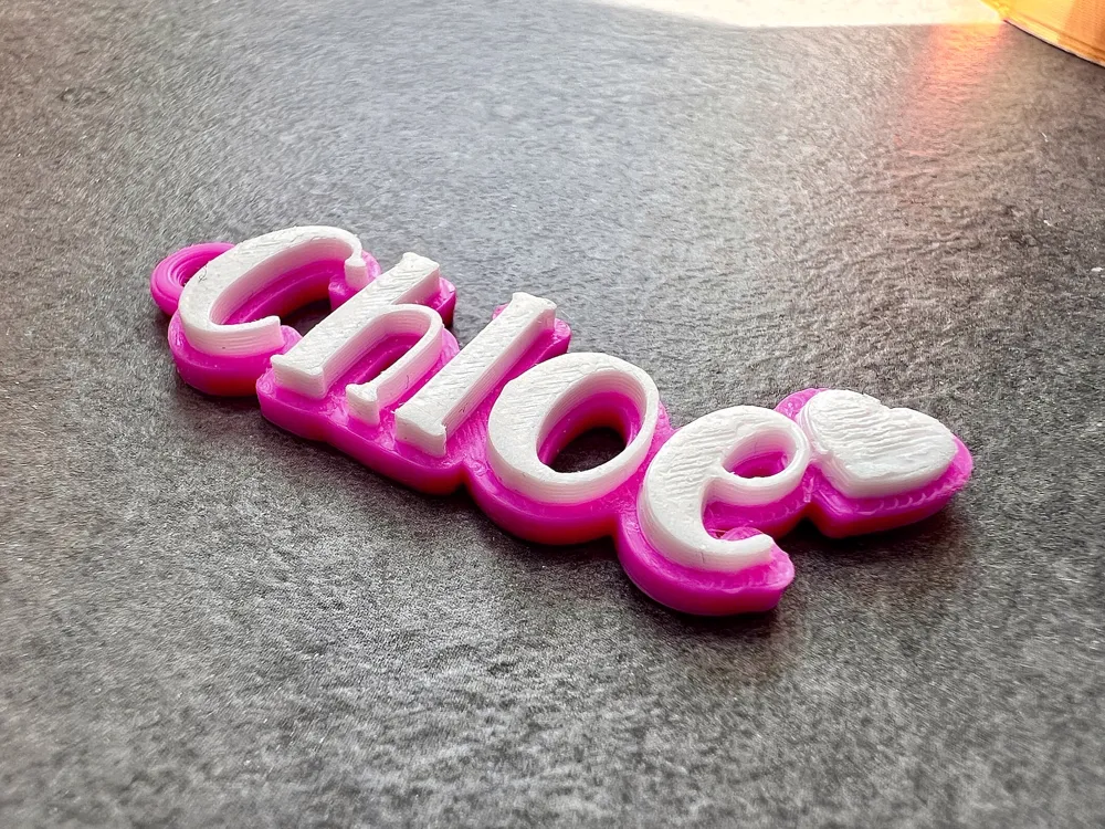 CHLOE keychain name nametag namedesign key tag by meetoo333 MakerWorld ...