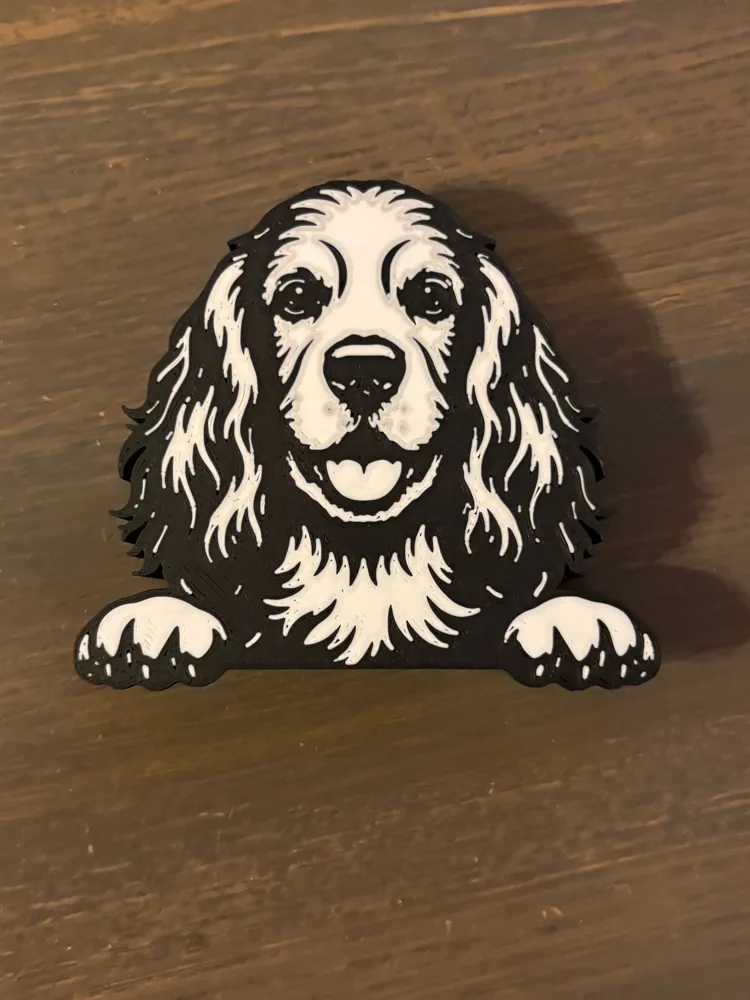 Cocker Spaniel Door Topper - Free 3D Print Model - MakerWorld