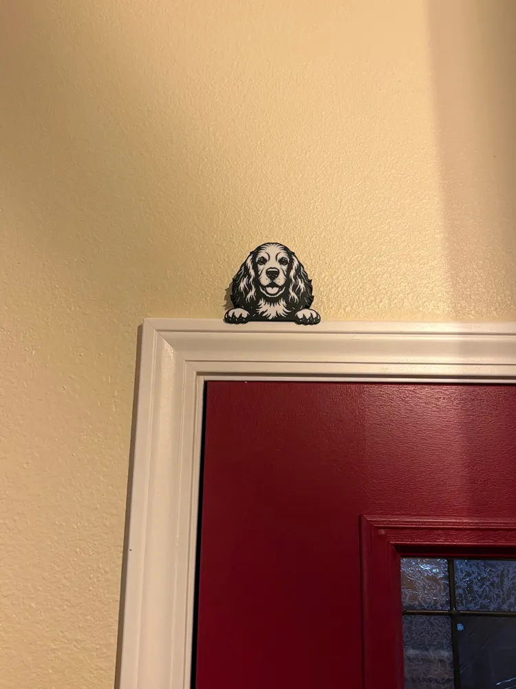 Cocker Spaniel Door Topper - Free 3D Print Model - MakerWorld