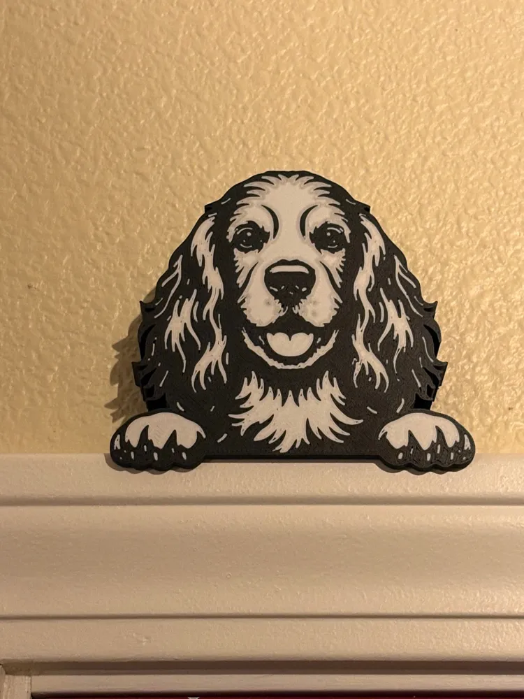 Cocker Spaniel Door Topper - Free 3D Print Model - MakerWorld