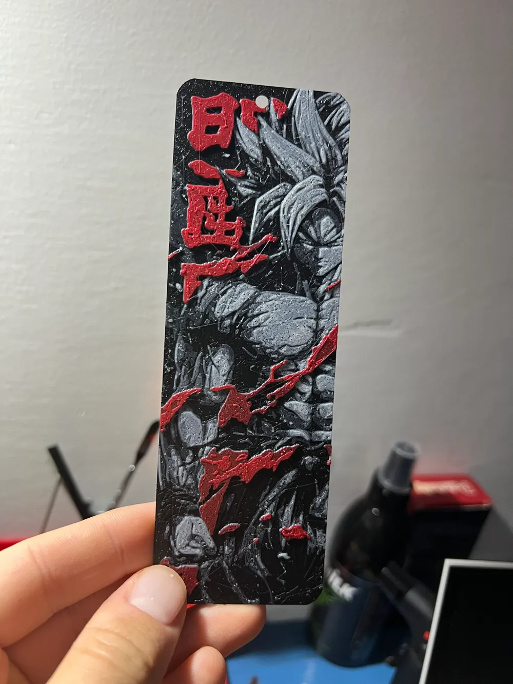 Goku bookmark red hueforge by Emsi94 - MakerWorld