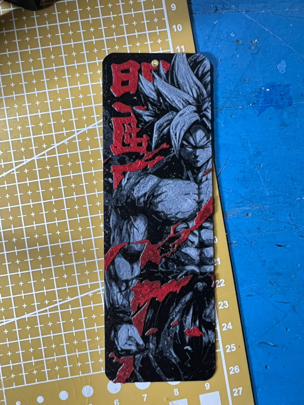 Goku bookmark red hueforge by Emsi94 - MakerWorld