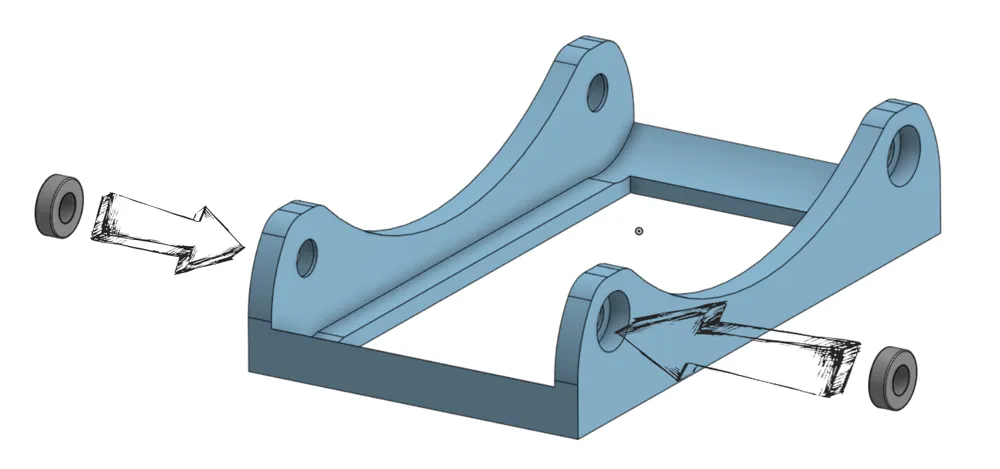 Filament roller - self aligning - with bearings - Free 3D Print Model ...