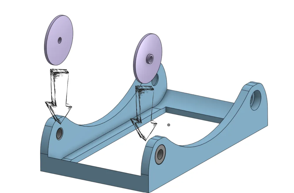 Filament roller - self aligning - with bearings - Free 3D Print Model ...
