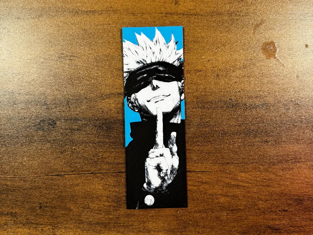 Gojo Satoru Monochrome HueForge Bookmark - Free 3D Print Model - MakerWorld