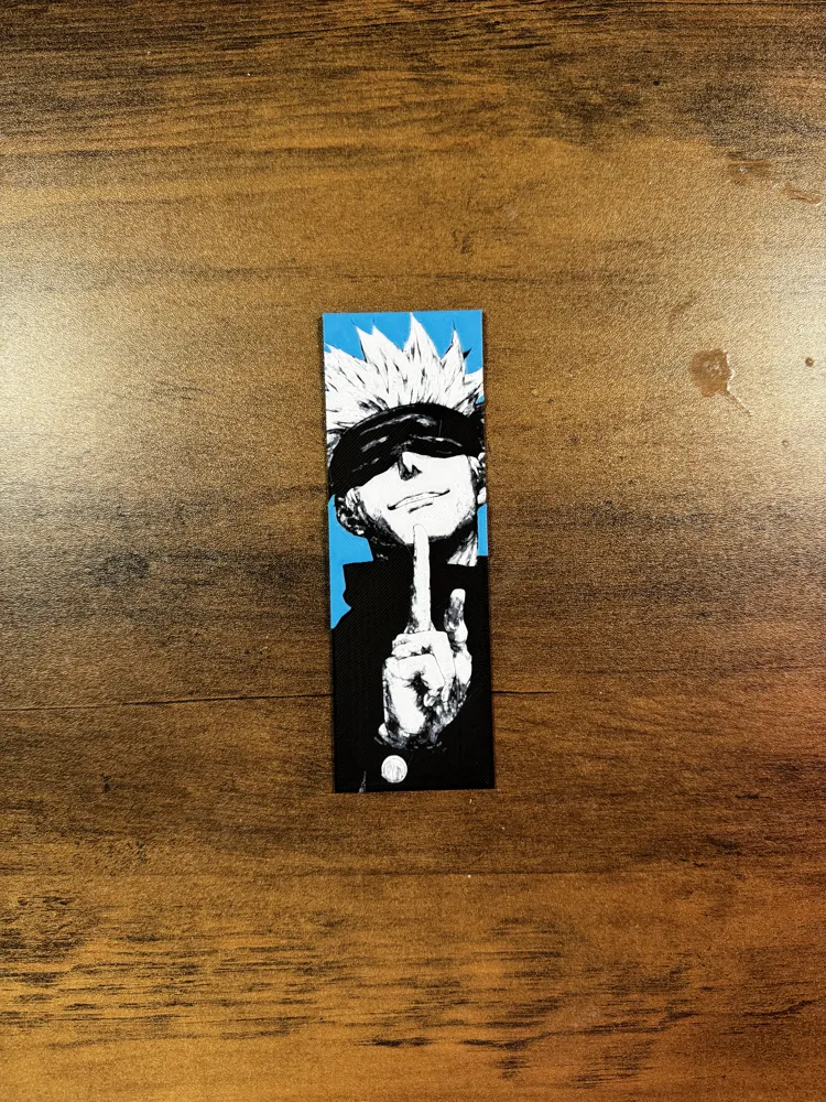 Gojo Satoru Monochrome HueForge Bookmark - Free 3D Print Model - MakerWorld