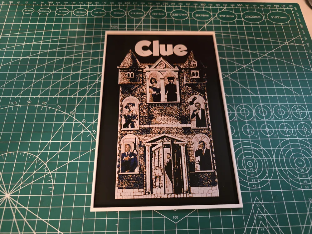 Clue Movie Poster - Hueforge Art - Free 3D Print Model - MakerWorld