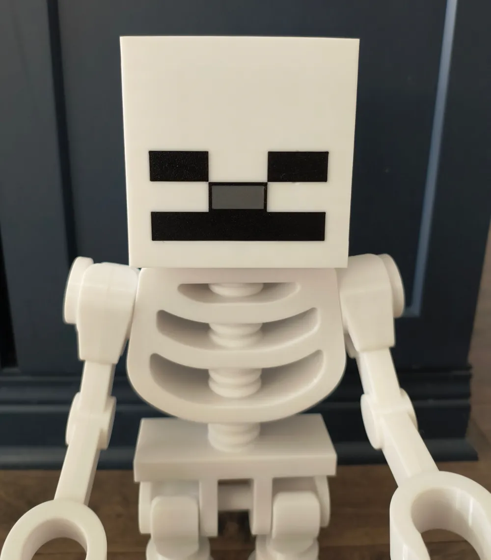 Minecraft Skeleton Head for 10:1 Brick Figures Remixed by Thelorax121 ...