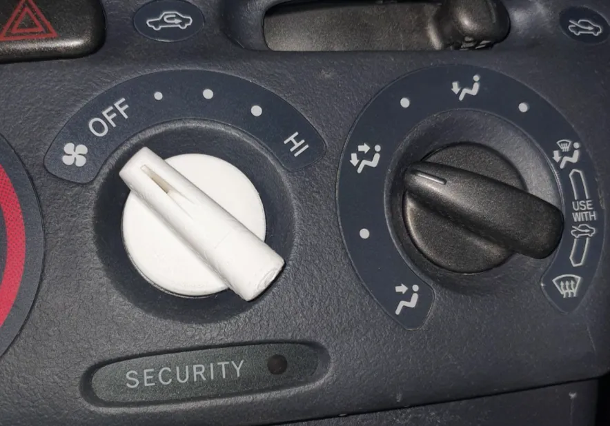 Toyota Yaris 1P temp, fan, airflow control switch - Free 3D Print Model ...