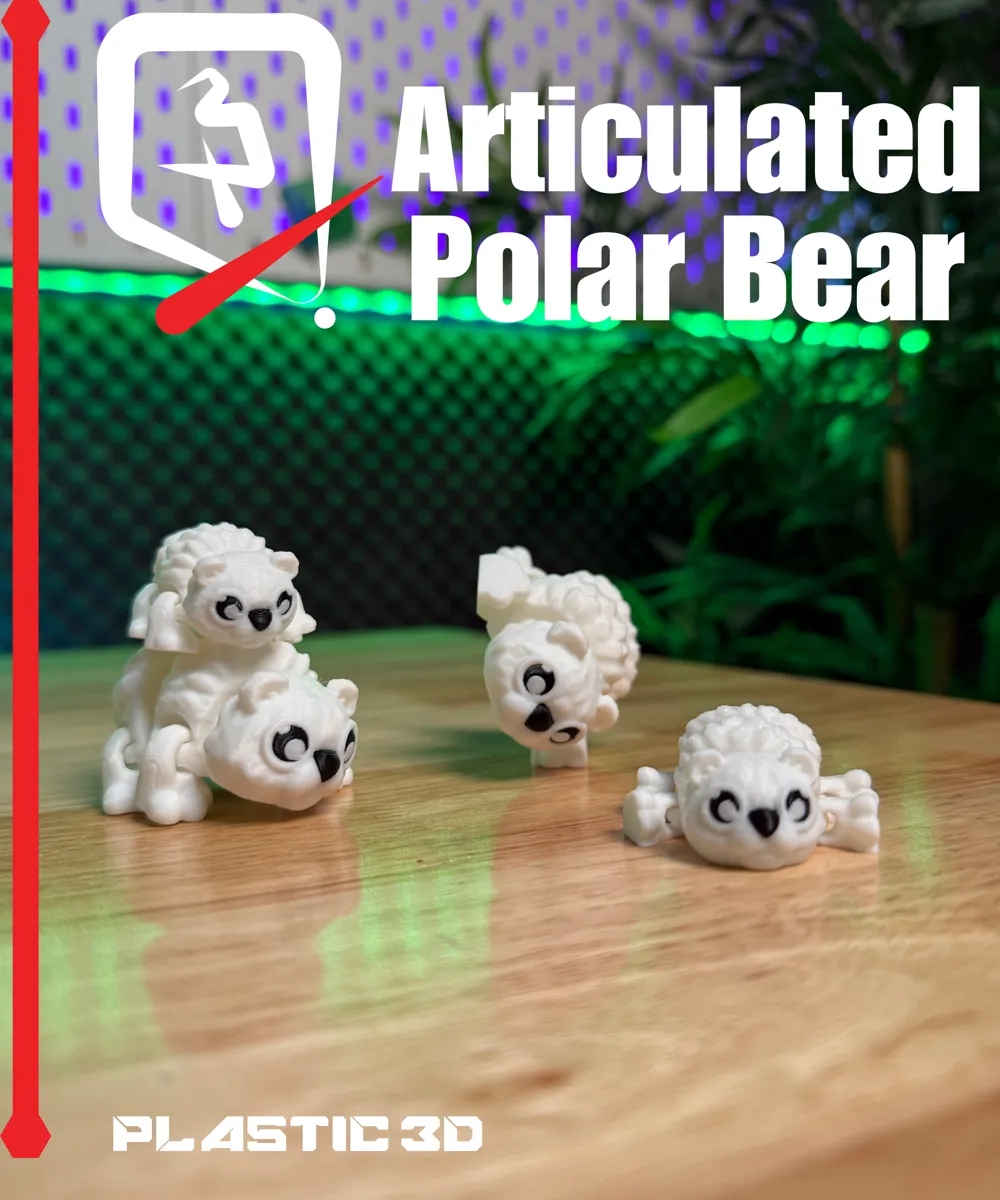 Articulated Polar Bear by Plastic3D MakerWorld: Download Free 3D Models