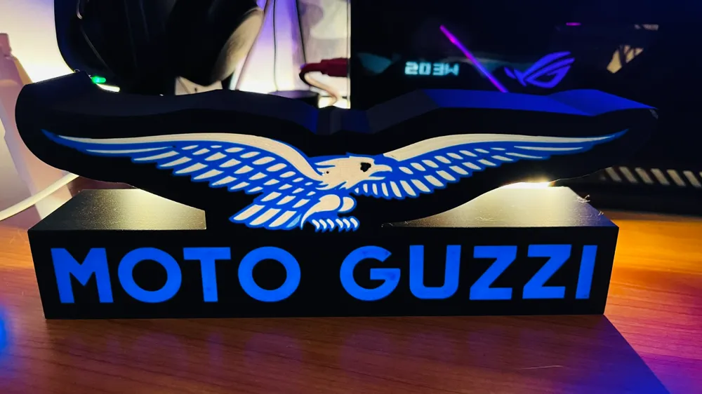 Moto Guzzi light sign by wasuber - MakerWorld